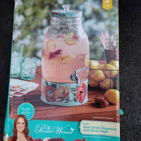 The Pioneer Woman | Kitchen | The Pioneer Woman Floral Glass Beverage ...
